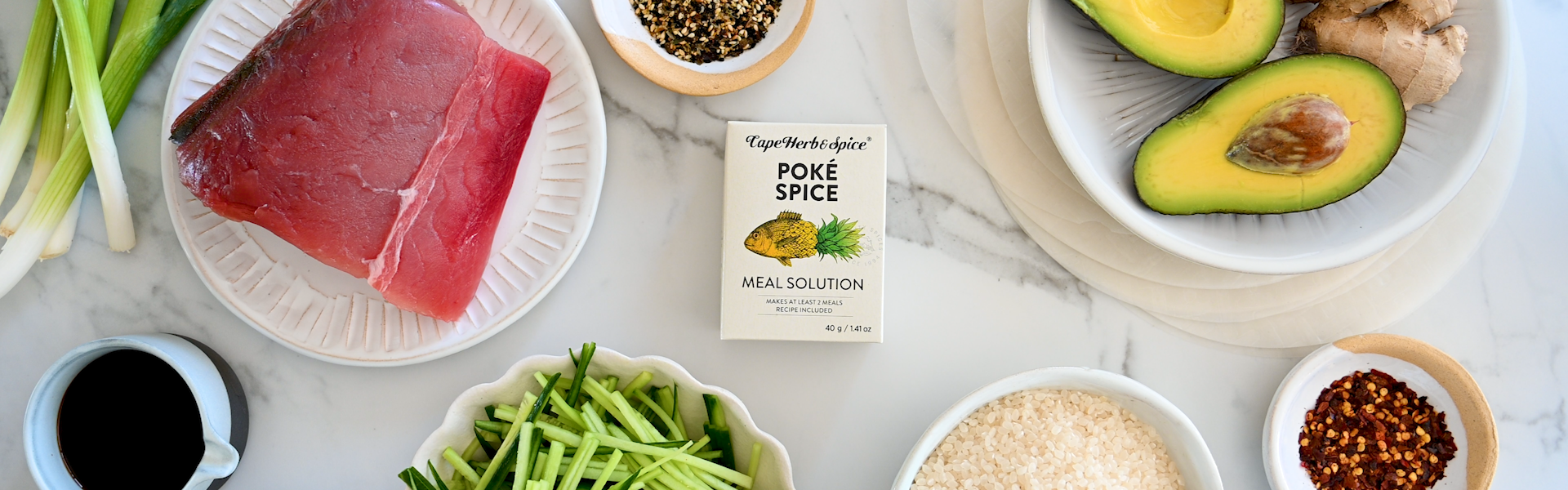 Cape Herb and Spice - TUNA POKÉ SUMMER ROLLS